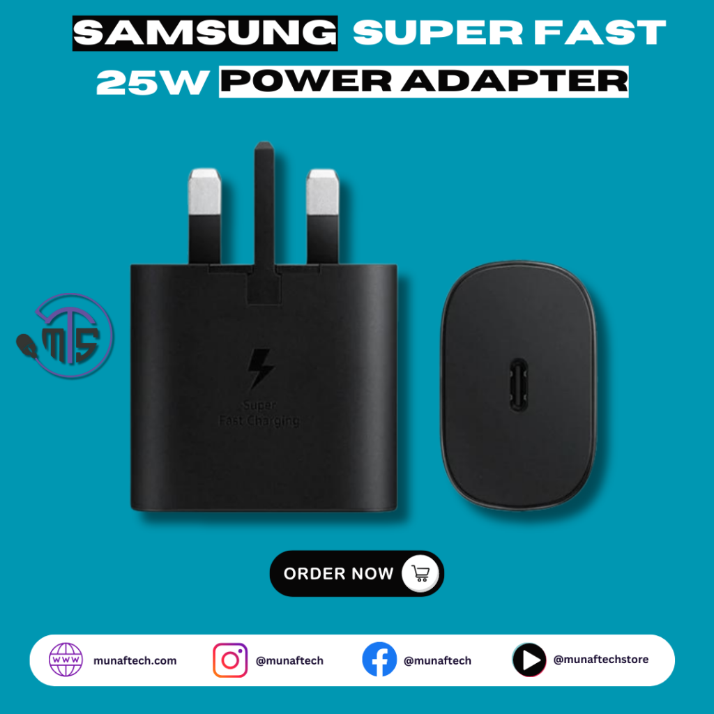 Samsung 25W USB-C PD Power Adapter (UK Plug) - Munaftech Store